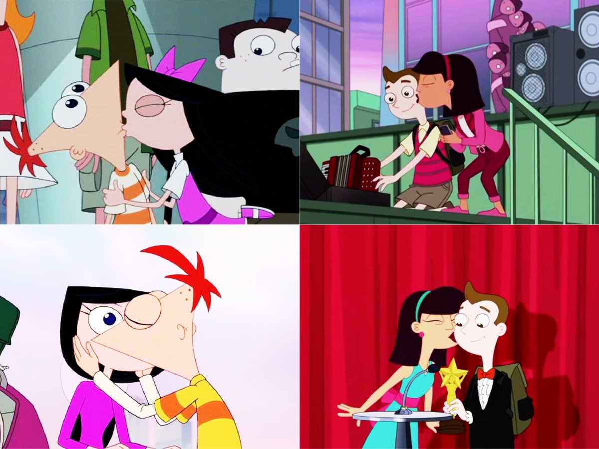 Phineas And Isabella Kissing