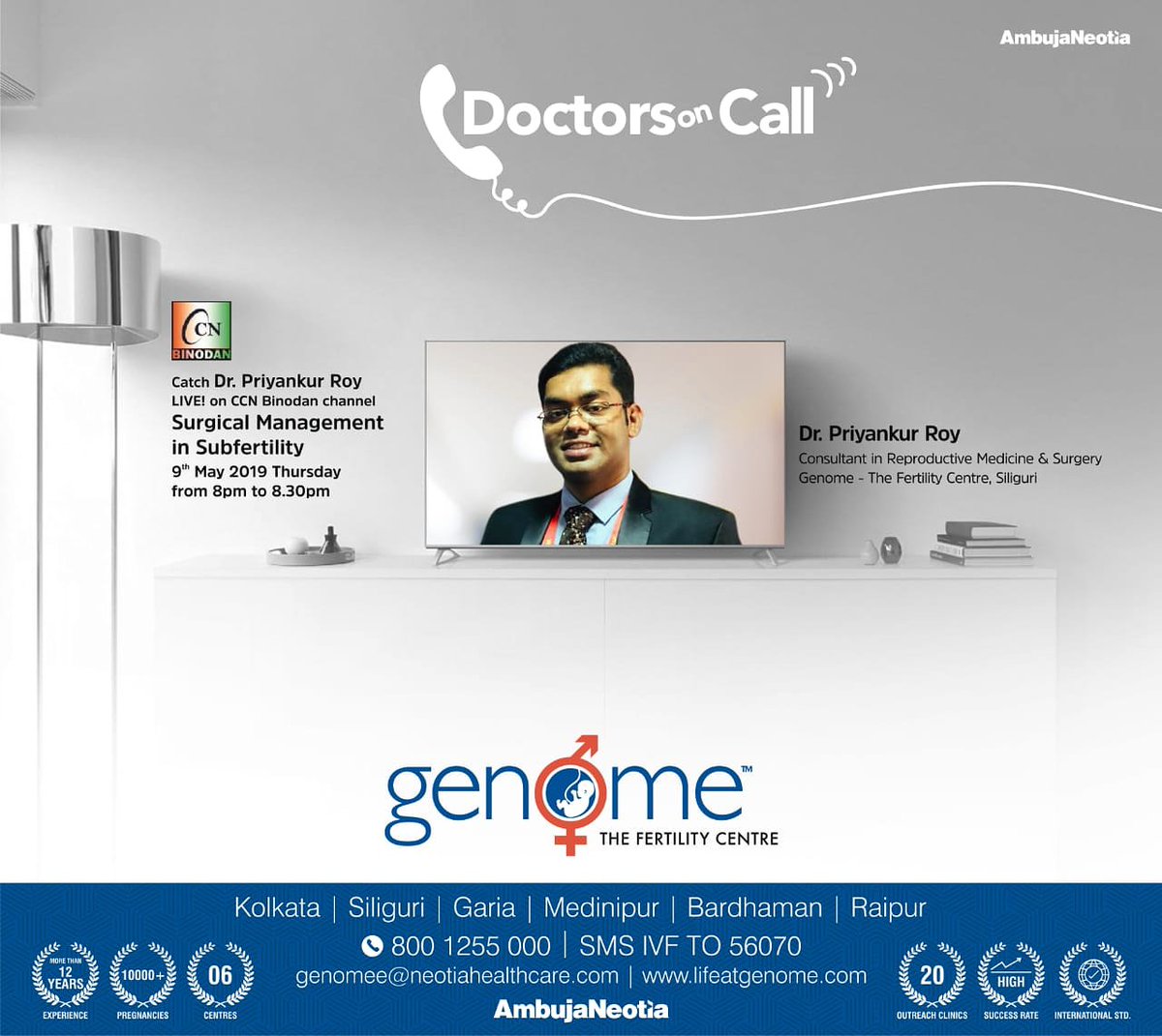 Genome on Twitter: "Catch Dr Priyankur Roy - Consultant in #ReproductiveMedicine at # ...