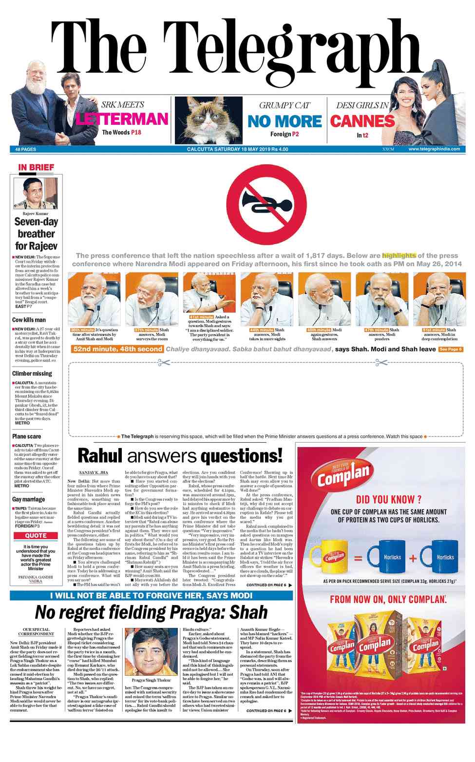 Telegraph Kolkata Newspaper