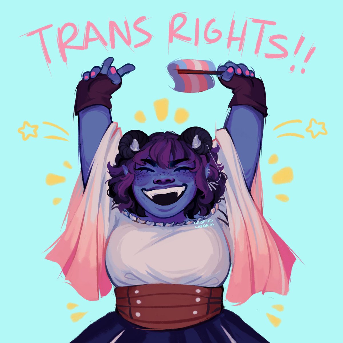「jester said trans rights. #CriticalRole 」|santan ꏿ⁠_⁠ꏿ🤞のイラスト