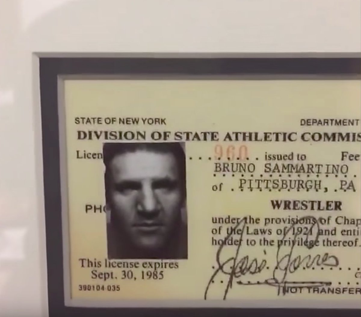 Andre the Giant’s New York wrestling license from 1985 : r/SquaredCircle