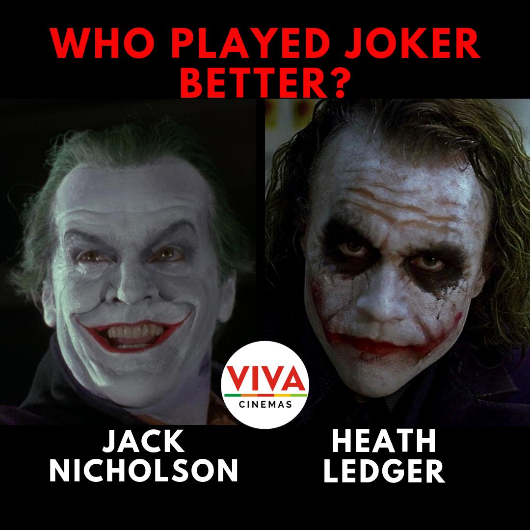 Joker Jack Nicholson Heath Ledger