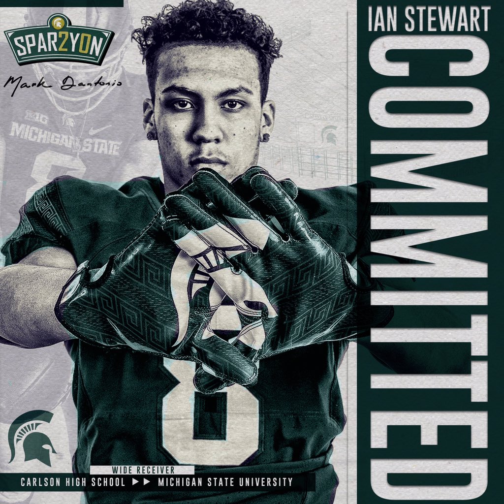 2020 3* WR Ian Stewart commits to Michigan State : r/CFB