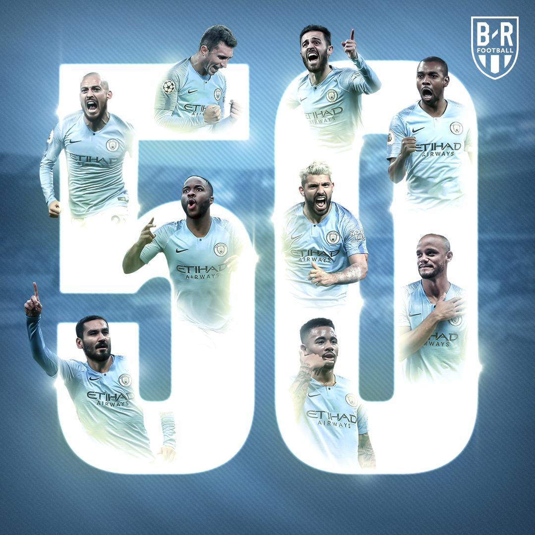 Manchester City become the first top-flight team in England to win 50 ...