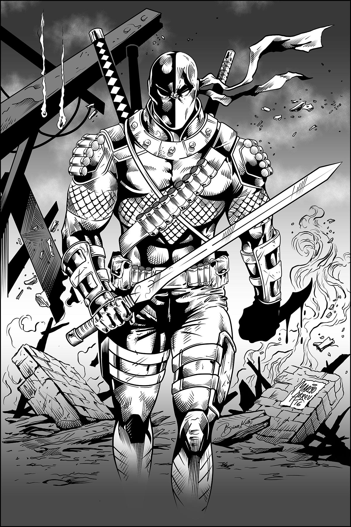 Disegno Deathstroke Vs Deadpool