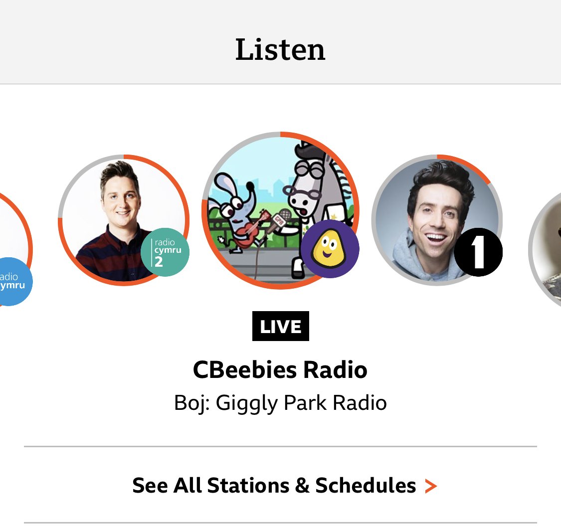 The easiest way to find CBeebies Radio on is by spinning the wheel of ...