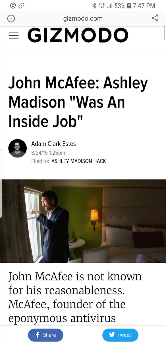 John McAfee on Twitter: "I located the Ashley madison "hacker"…