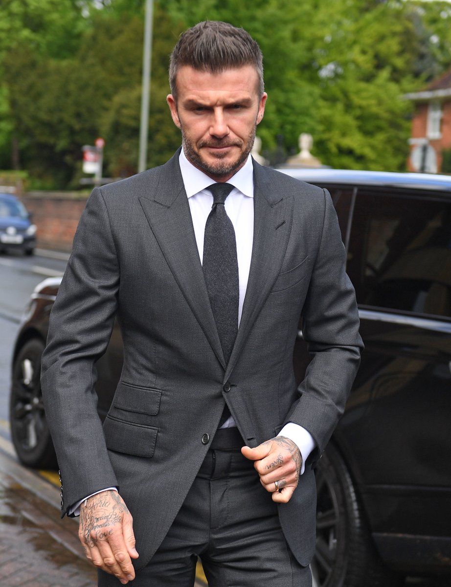 David Beckham Grey Suit