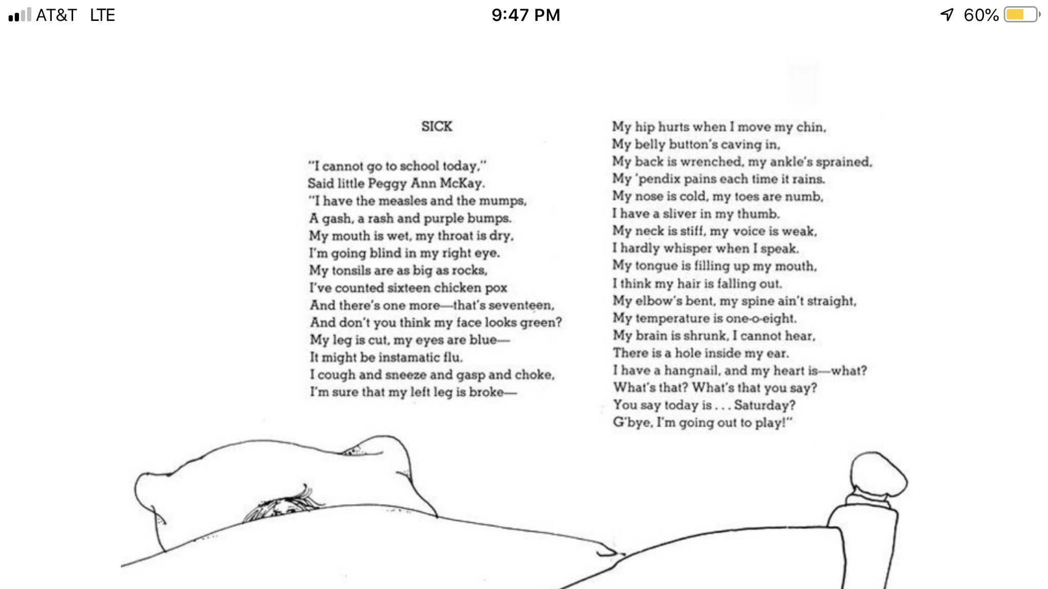 Shel Silverstein Poems I Cannot Go To School Today