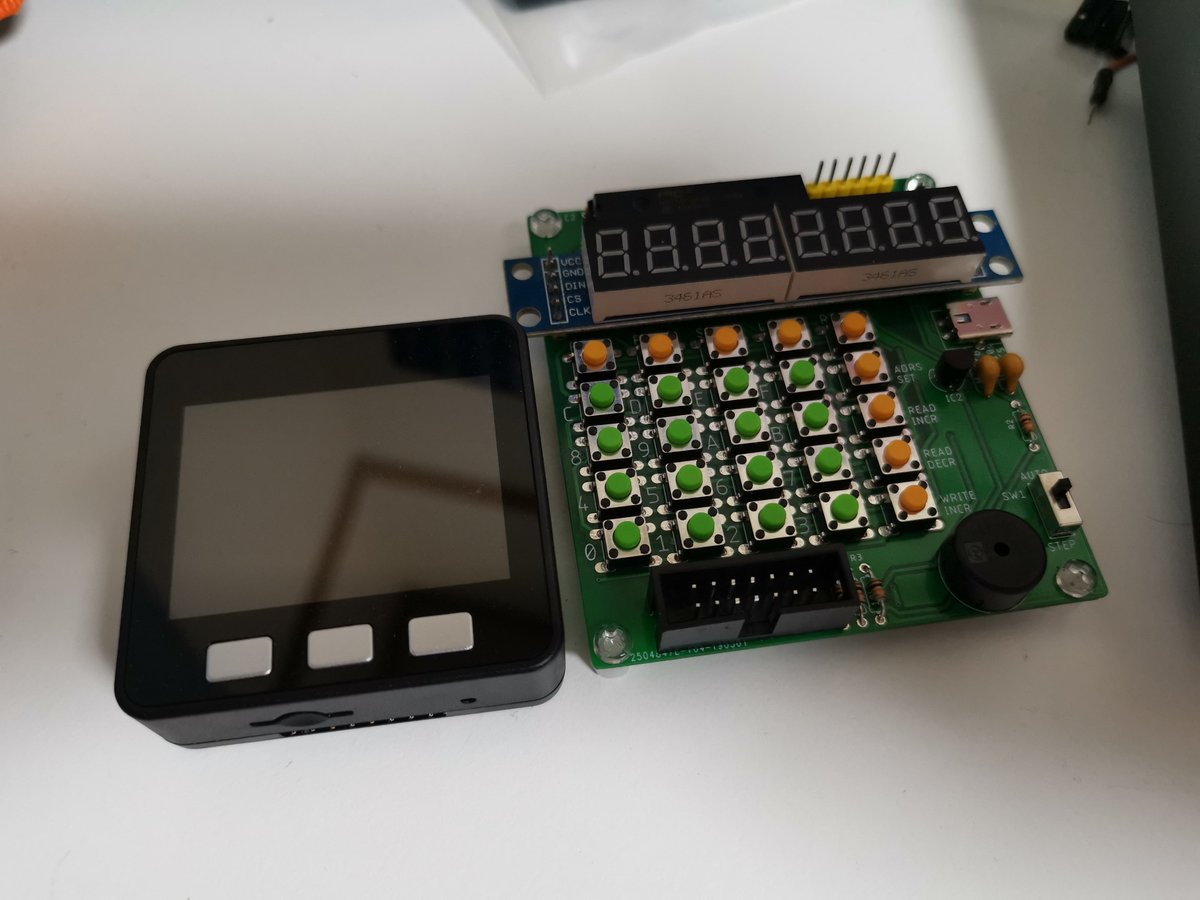 pico on Twitter: "ZK-80P オリジナルからハードもソフトも変更 明るいLEDで、どこでもマシン語をw…