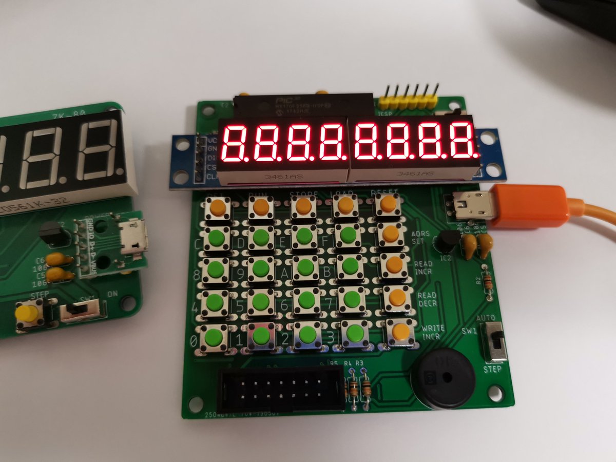 pico on Twitter: "ZK-80P オリジナルからハードもソフトも変更 明るいLEDで、どこでもマシン語をw…