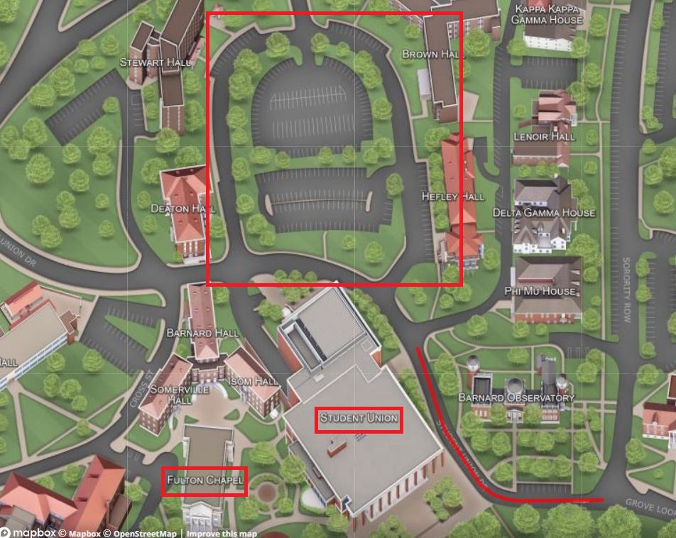 Ole Miss Campus Map