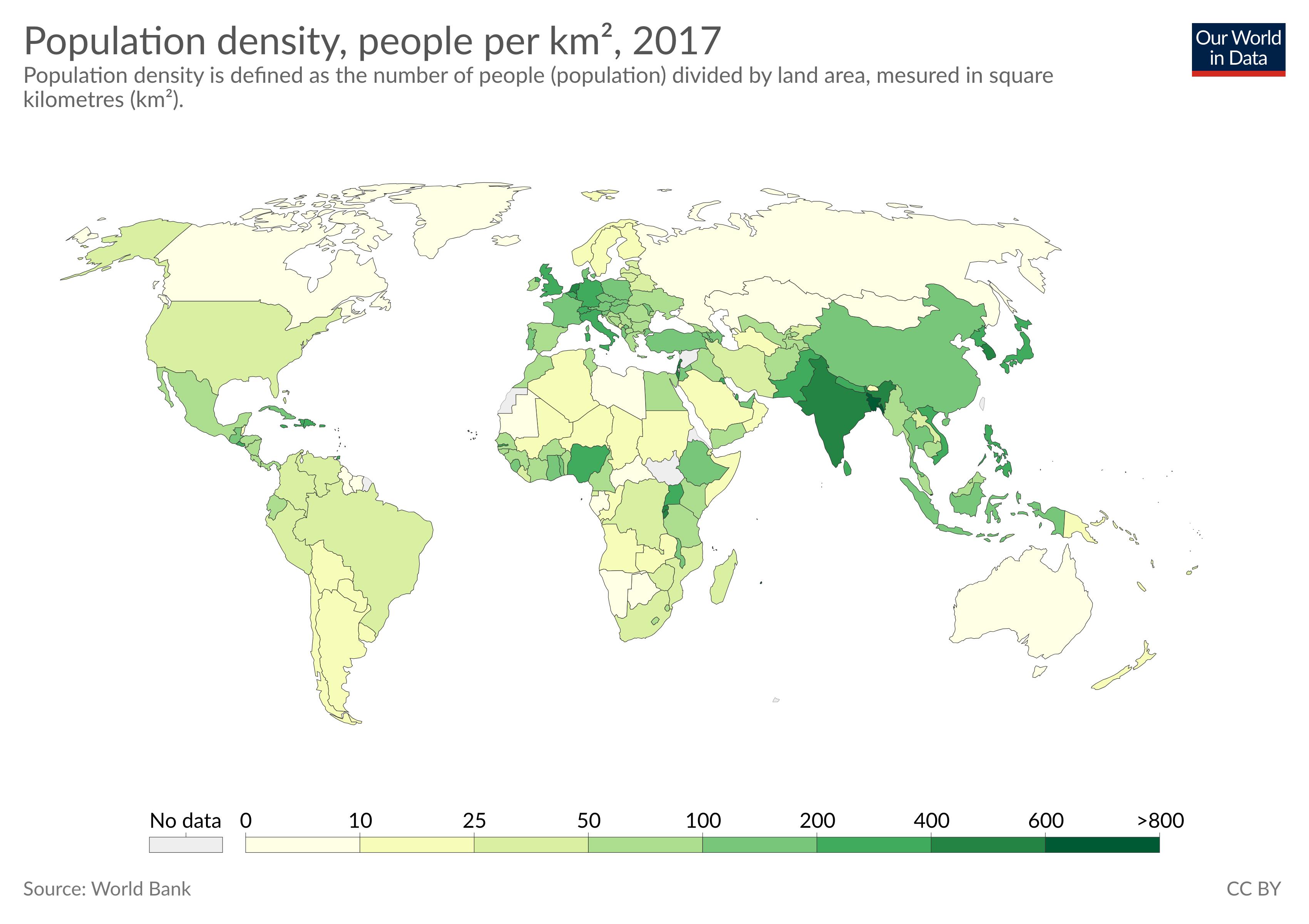 World Population Density Interactive Map