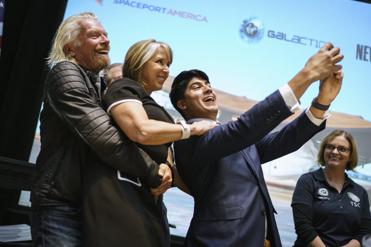 Virgin Galactic founder Sir Richard Branson picks up New Mexico Gov ...