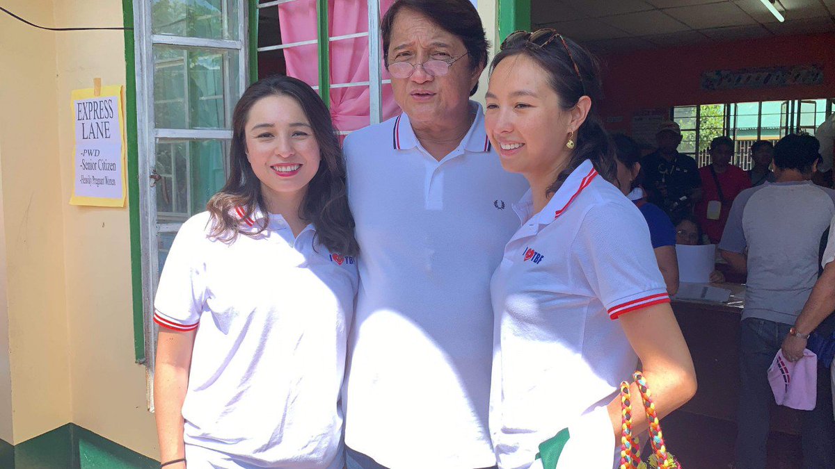 Cong. Tonyboy Floirendo voted with his daughters Monica Danielle and ...