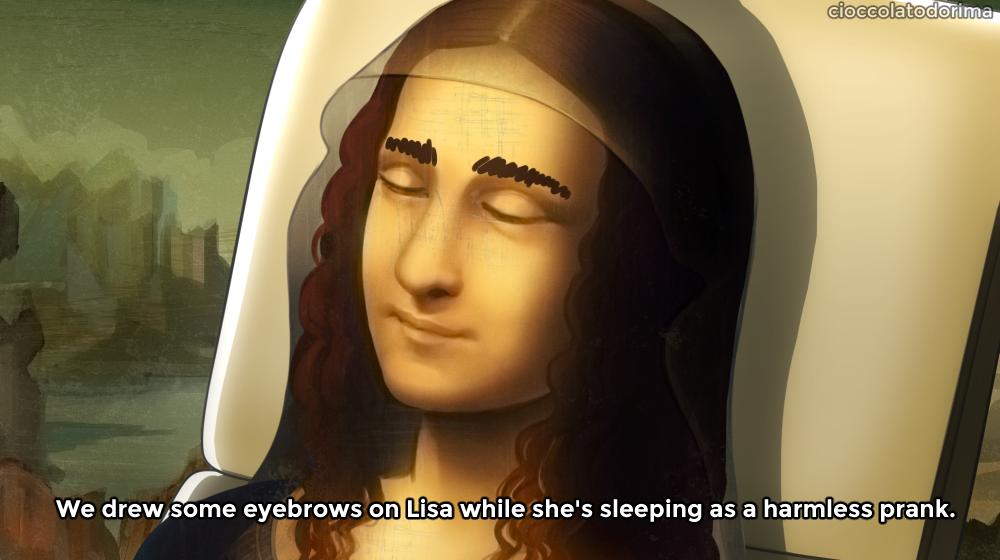 Mona Lisa With Eyebrows