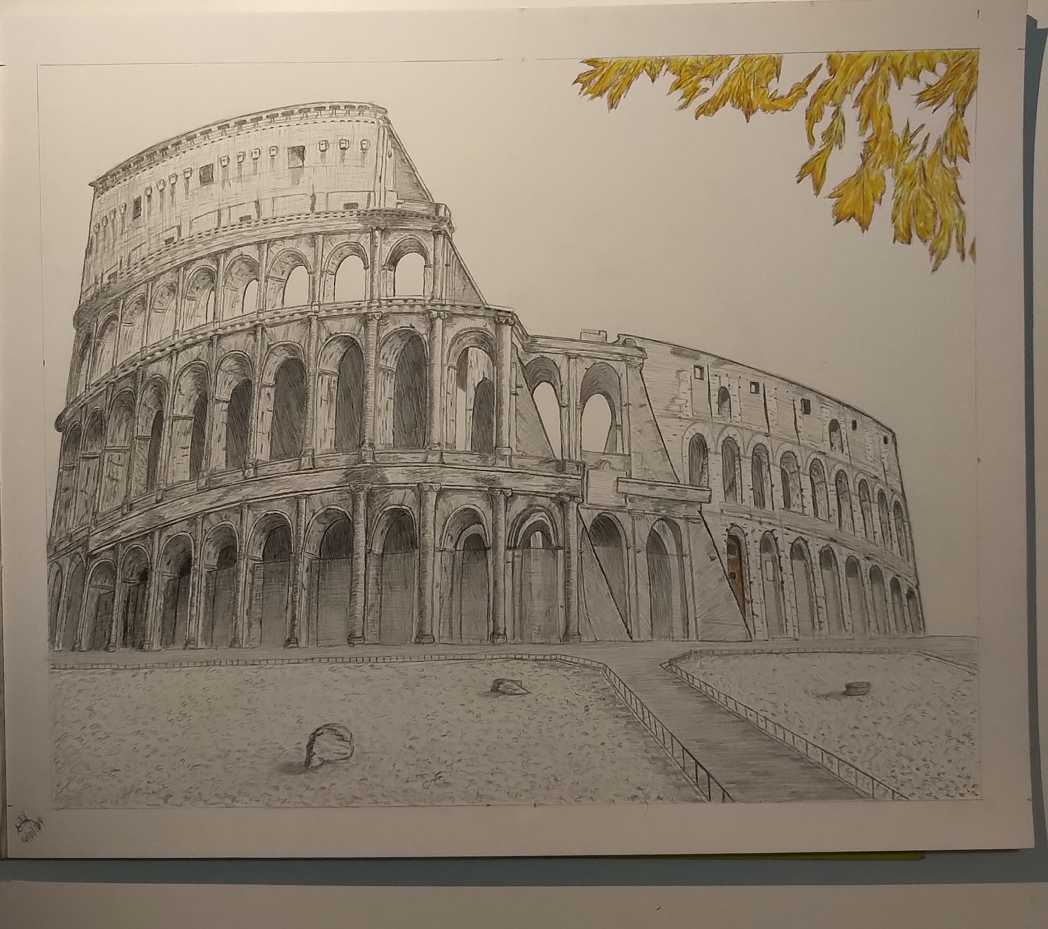 Colosseum Pencil Drawing