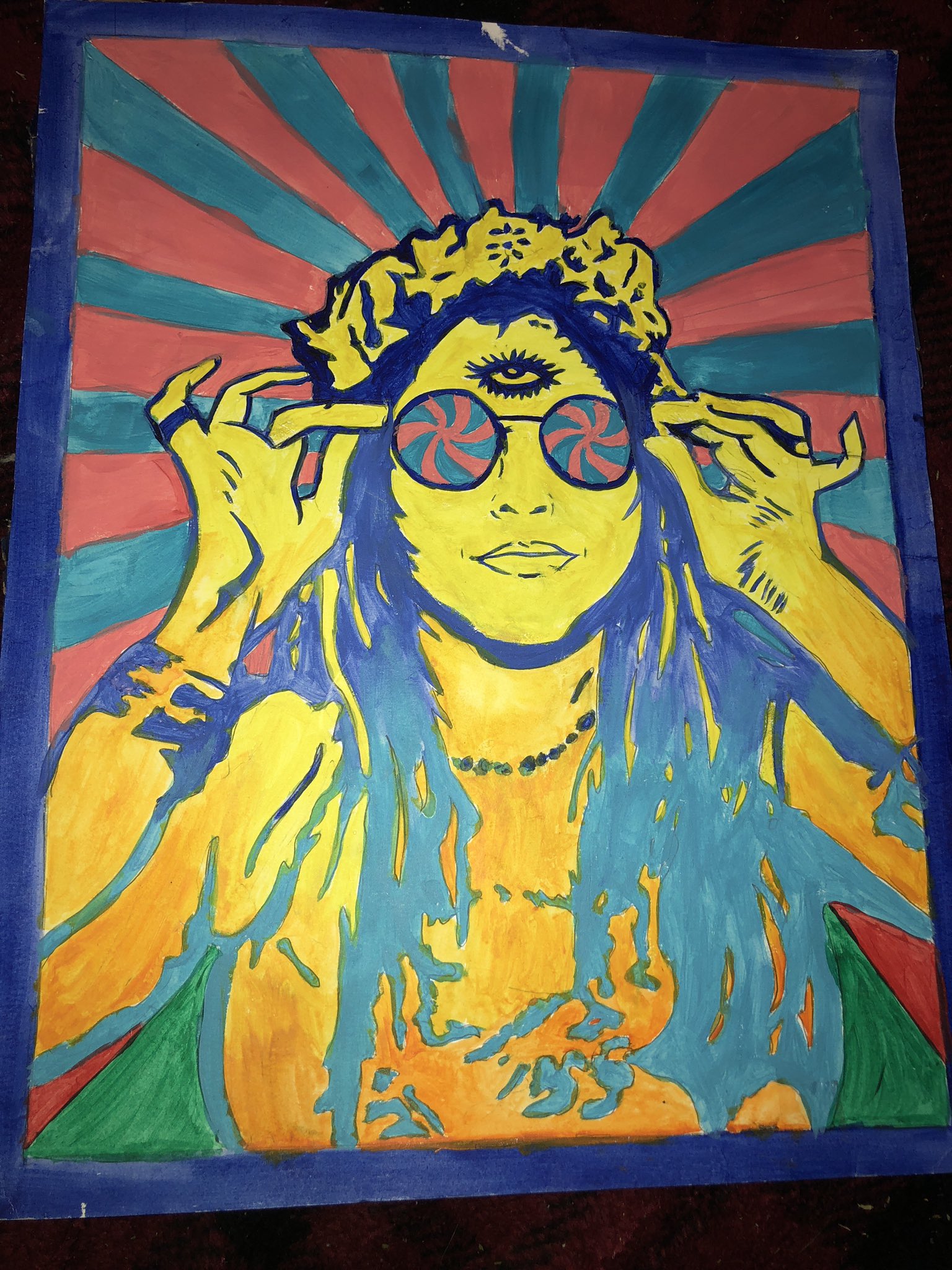 Trippy Hippie Drawings