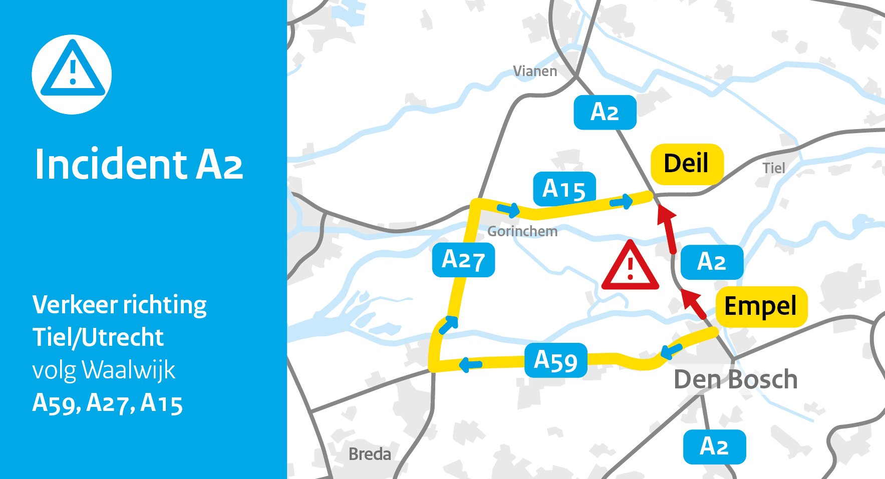 Rijkswaterstaat Verkeersinformatie on Twitter: "Door een toenemende file op de #A2 naar Utrecht ...