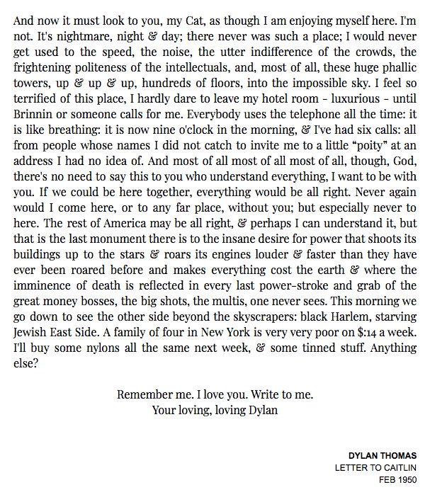 The Love Letters Of Dylan Thomas