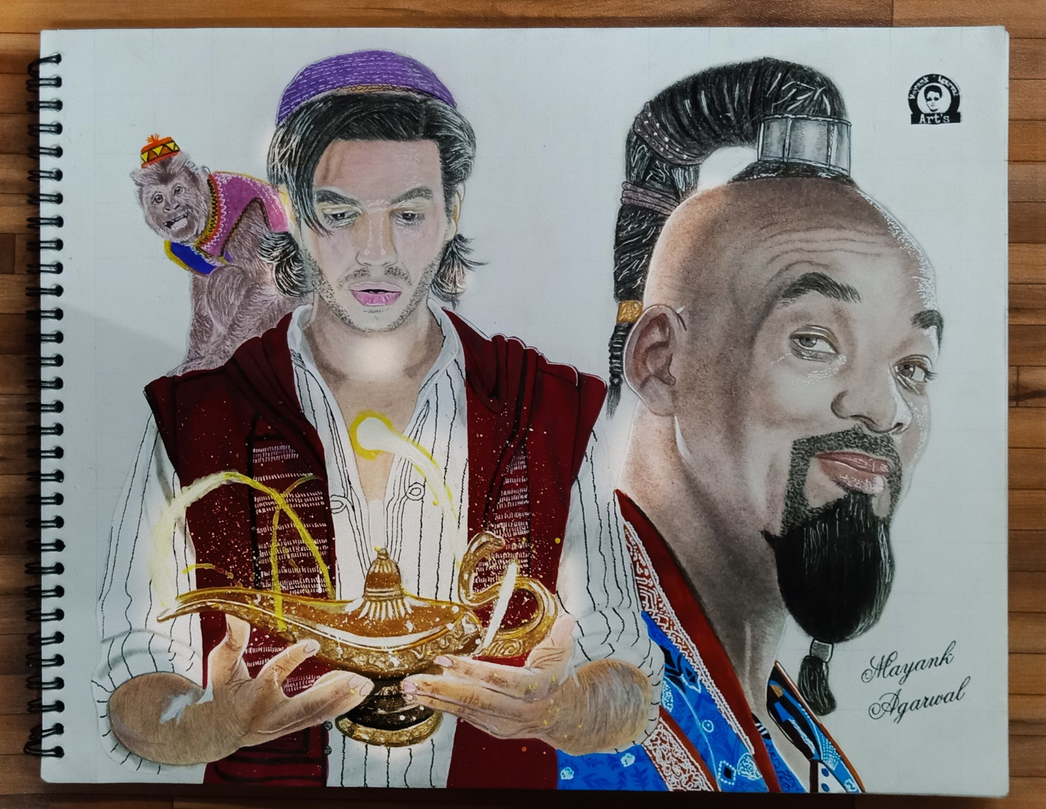 Aladdin Pencil Sketch
