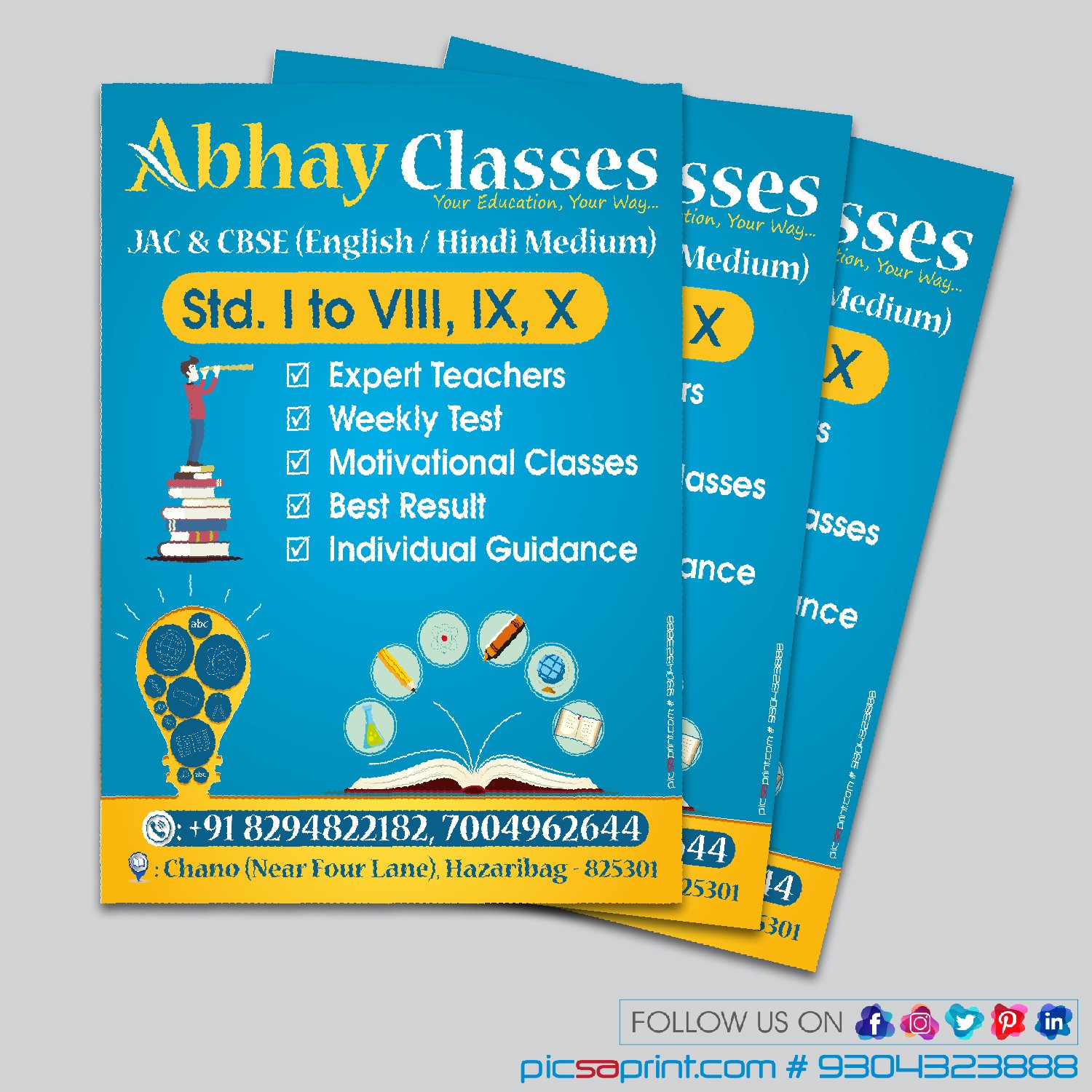 f9-advertising-on-twitter-handbill-design-of-coaching-centre-leaflet