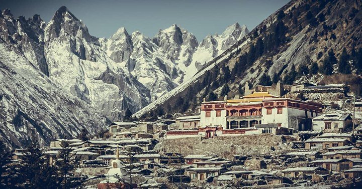 ExploreEarth on Twitter: "🌏🗺Lenggu Monastery, Tibet (and Genie Holy Mountain as the backdrop) # ...