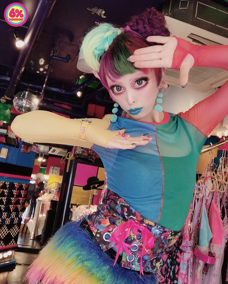 6%DOKIDOKI🛒WEB SALE ends by 1/13 on Twitter: "Today’s outfit are rainbow skirt × Neon spectrum ...