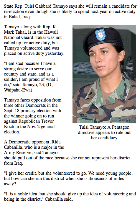 A Thread from @pplswar: "Tulsi Gabbard was so against the Iraq war she ...