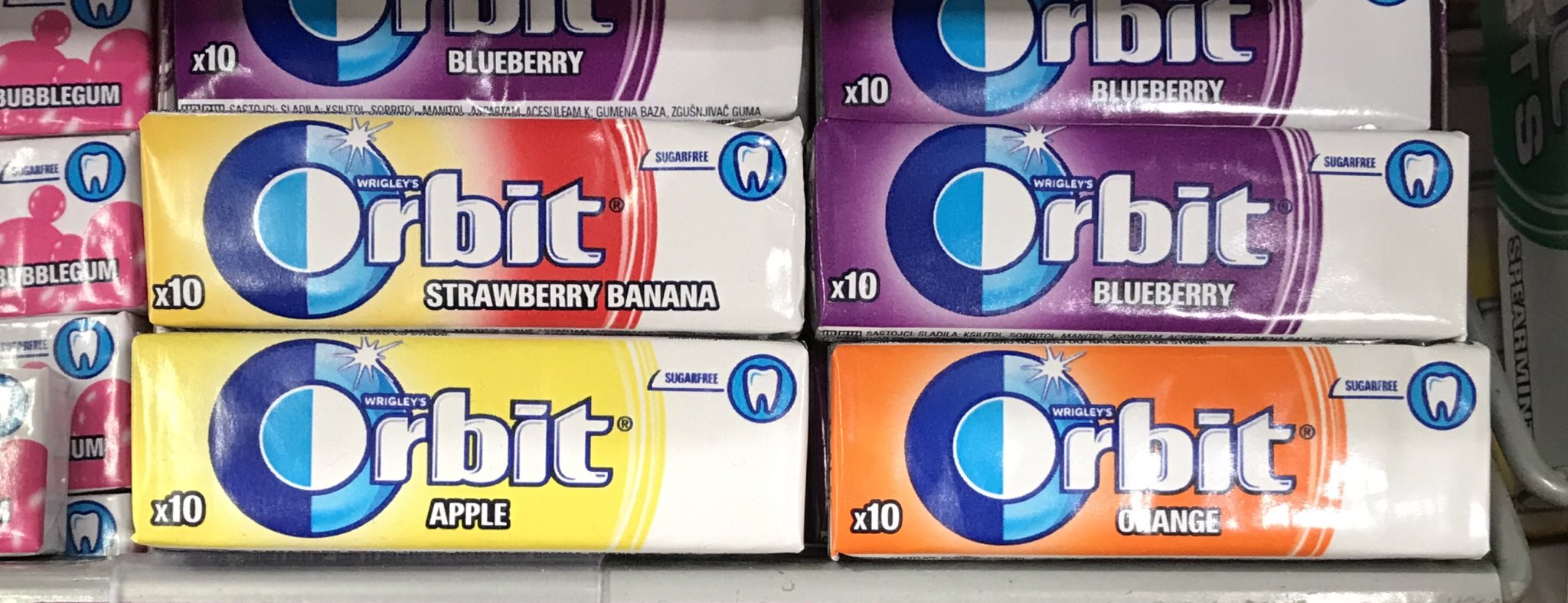 Orbit Gum Logo Orbit Gum, Sugarfree, White, Bubblemint 18 Ea | Chewing