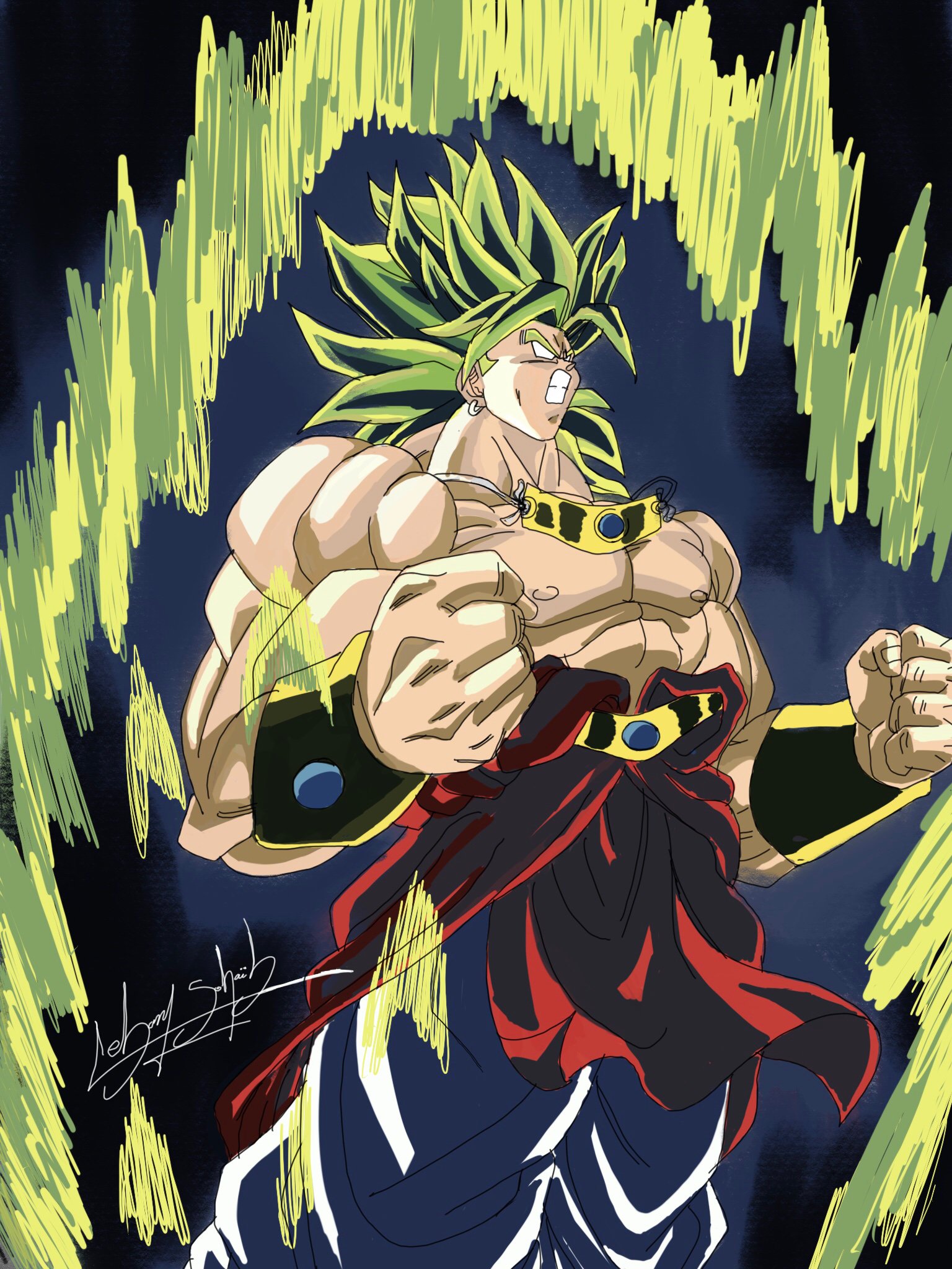 Broly Ssj3 Drawing