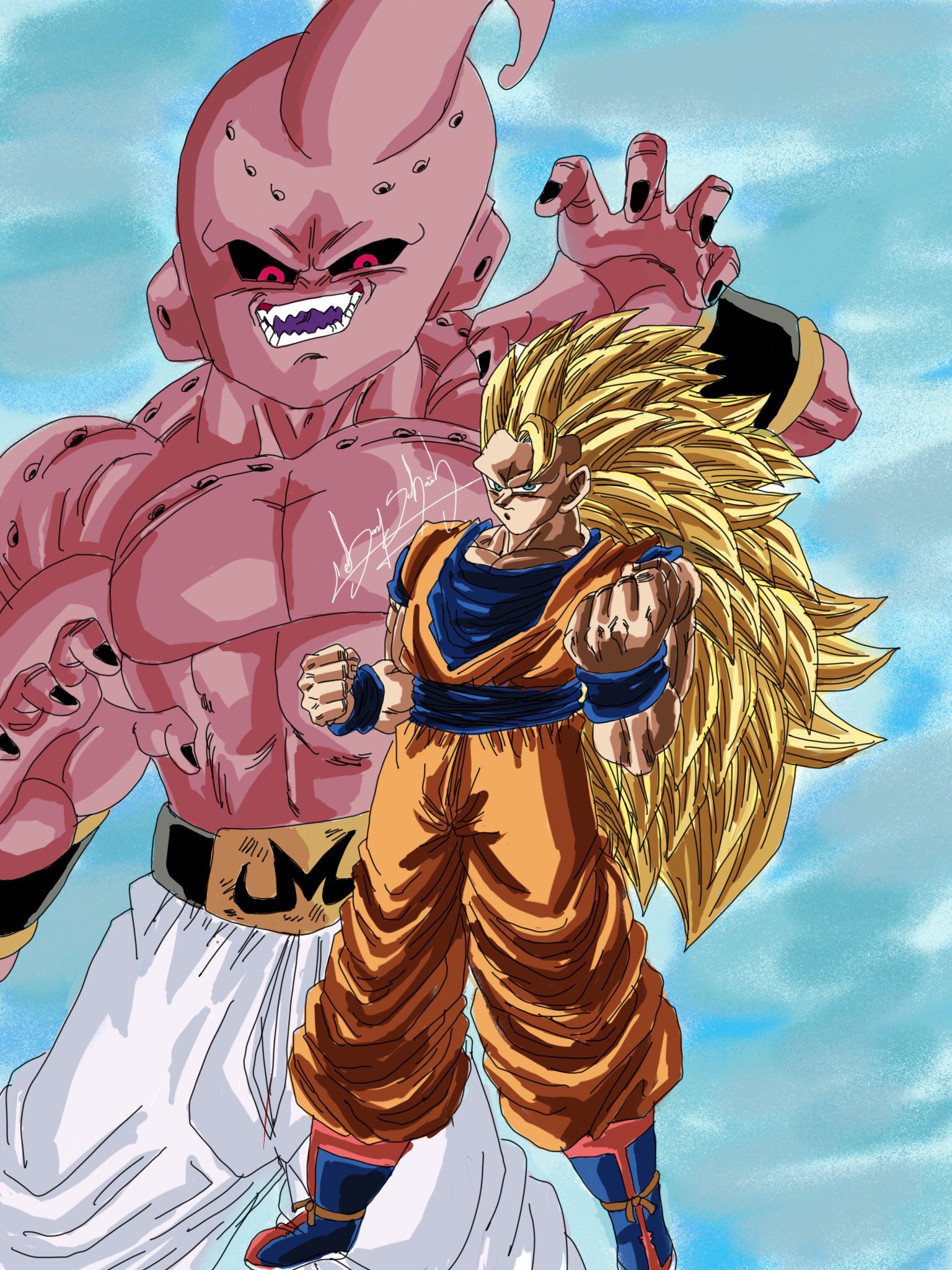 Goku Vs Buu Drawings