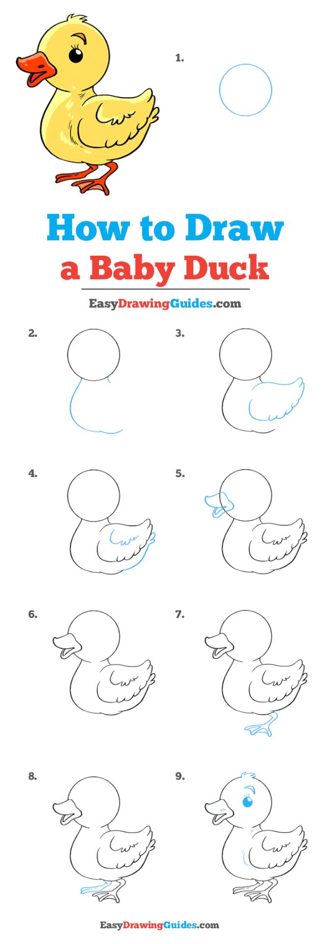 How To Draw A Duck Step By Step For Kids