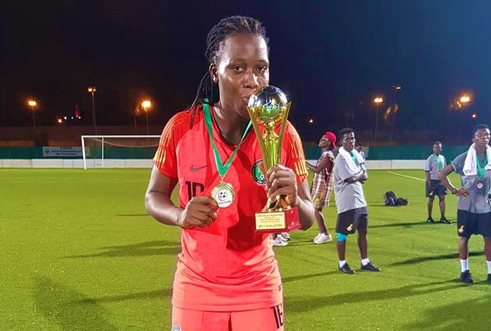 Pictures: Super Falcons celebrate after winning 2019 WAFU Cup ...