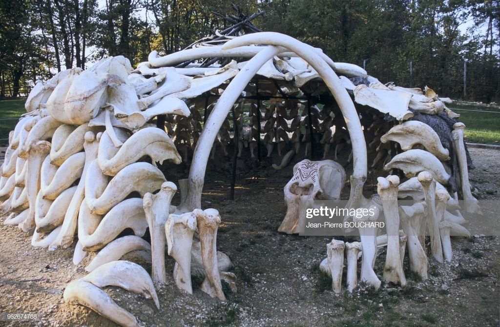 25,000 year old structure made from the bones of 60+ mammoths. Russia ...