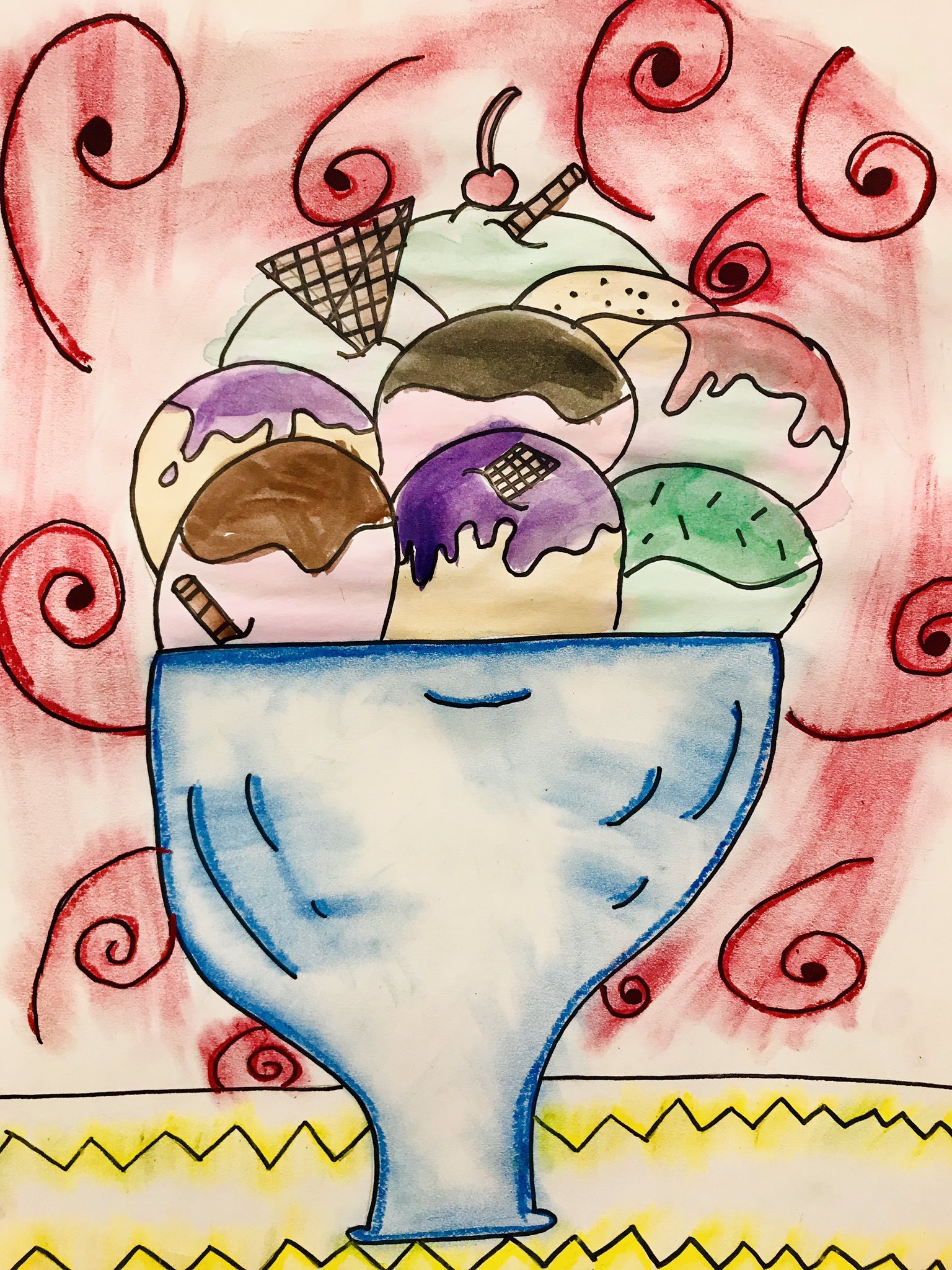 Wayne Thiebaud Ice Cream Sundaes