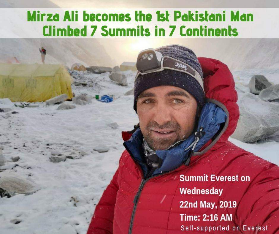 Samiya Mirza on Twitter: "Alhumdulillah! My husband Mirza Ali summit Mt.Everest this morning at ...