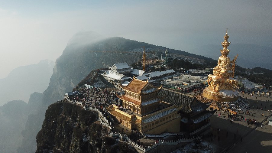 Enchanting scenery at Mount Emei, one of the four sacred mountains for ...