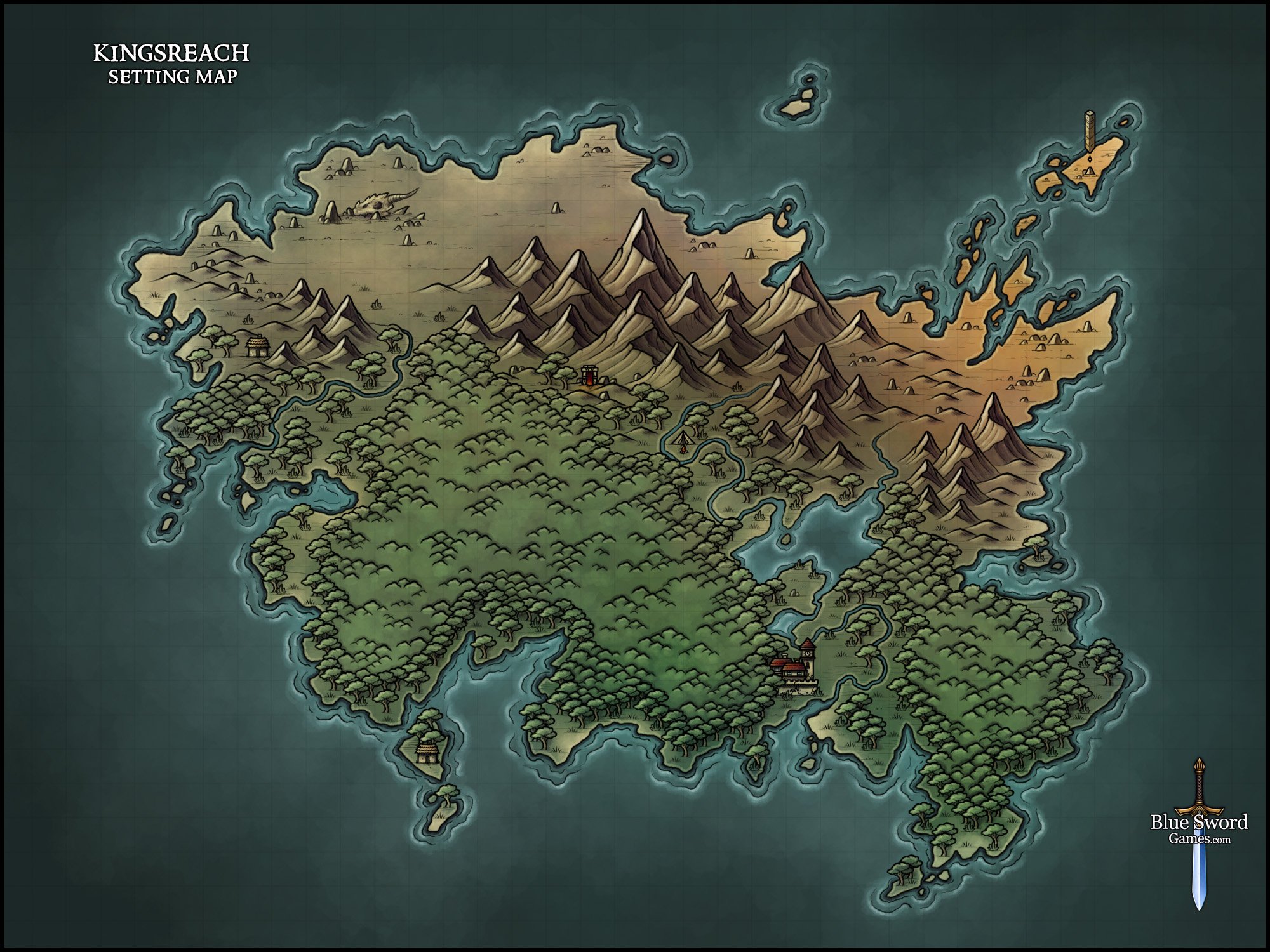 Blank Fantasy Map