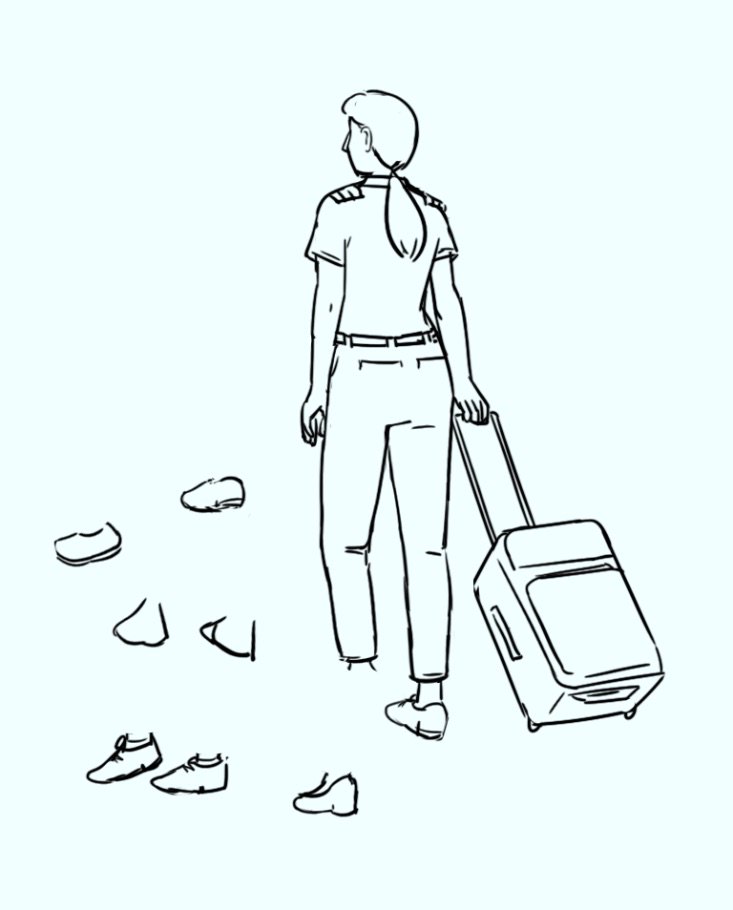 Man Walking Away Drawing