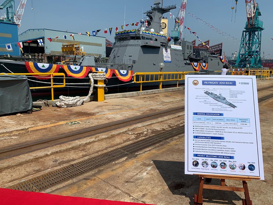 LOOK: Philippine Navy’s BRP Jose Rizal, a missile frigate, at its ...