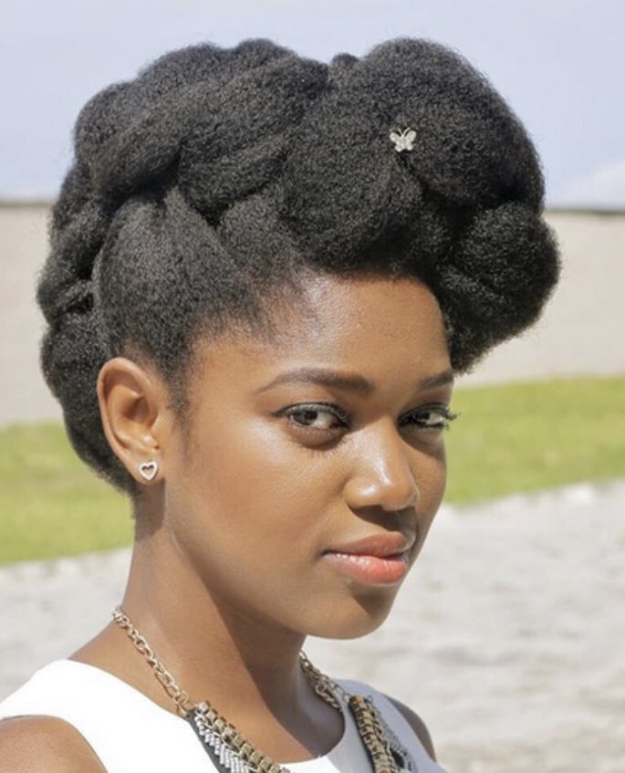 Pompadour Natural Hairstyle For Women