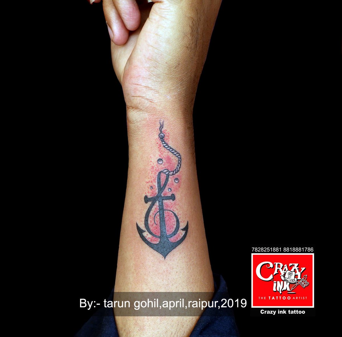 Anchor Music Note Tattoo