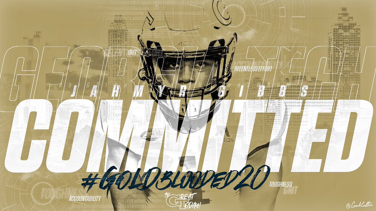 2020 3* RB Jahmyr Gibbs commits to Georgia Tech : r/CFB