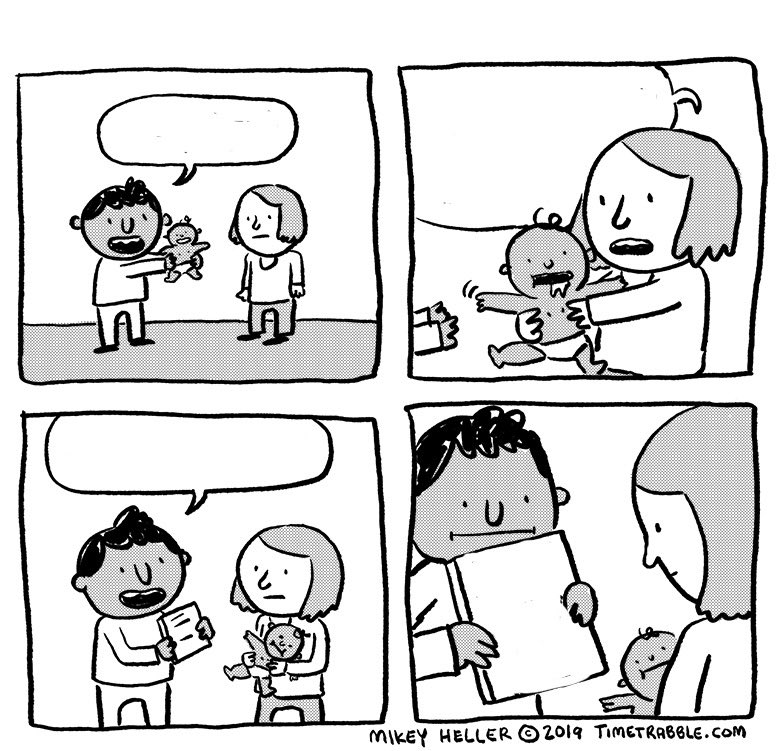 「@ianabramson @nikkiblackcat 」Mikey Hellerの漫画