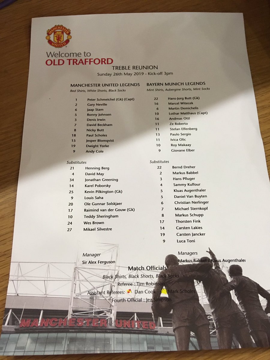 Manchester United Legends vs Bayern Munich Legends | RedCafe.net