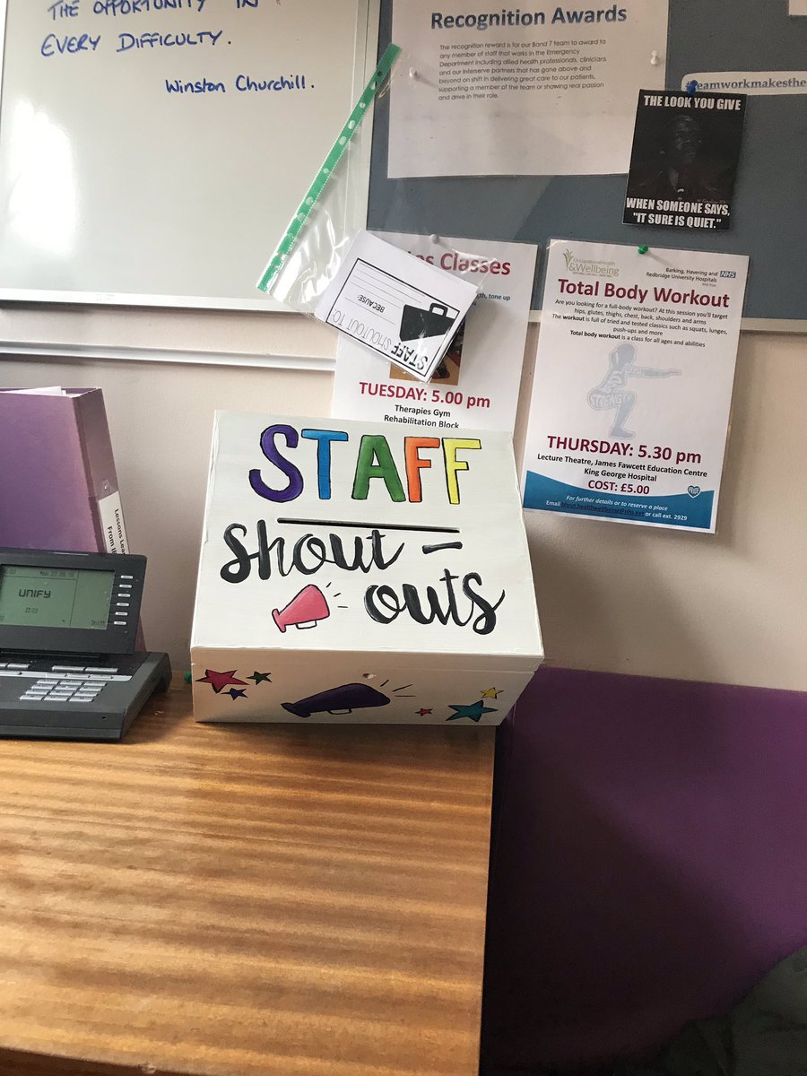 Emma Beard 💙 on Twitter: "Staff shout out box now out for staff to ...