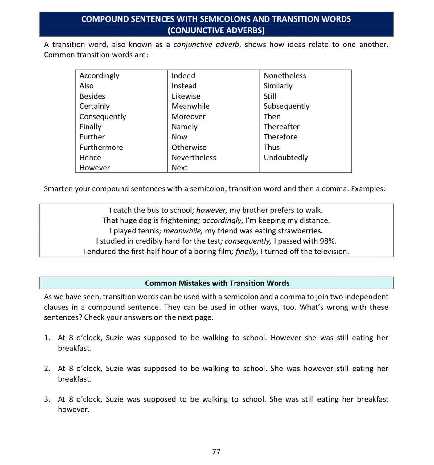 Compound Sentence With Semicolon