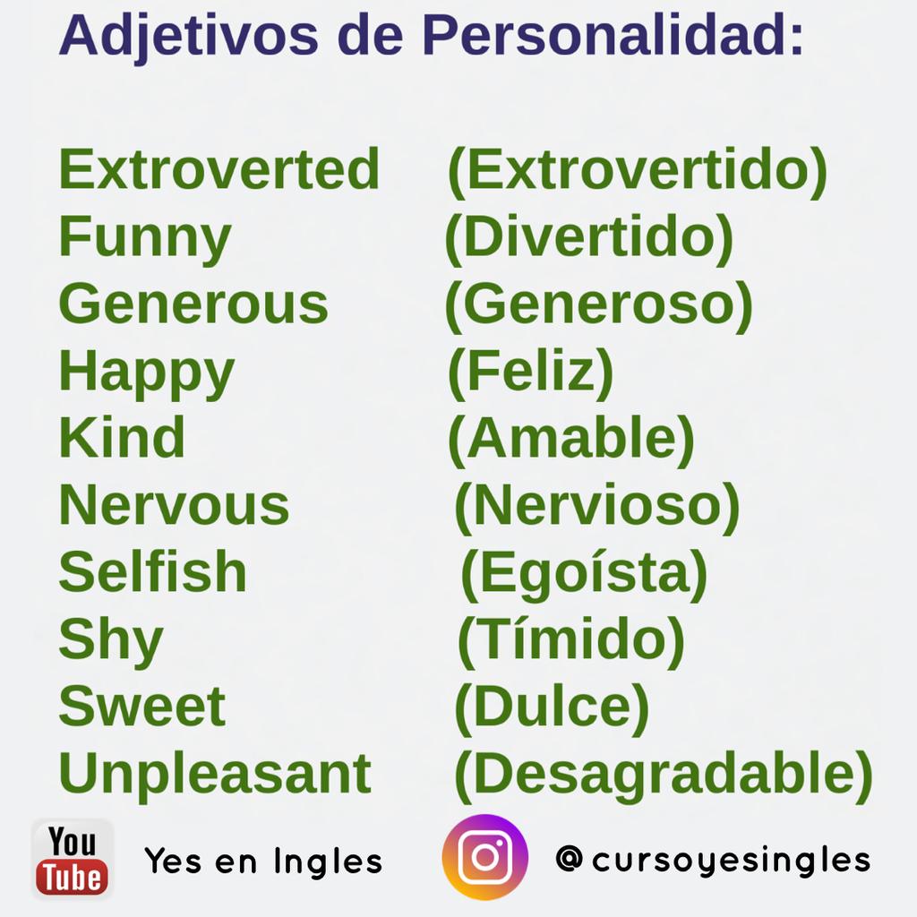 Adjetivos De Personalidad