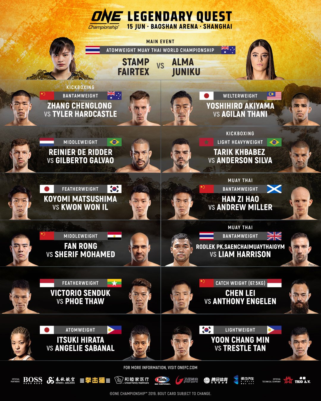 ONE Championship Legendary Quest Stamp Fairtex vs Alma Juniku ft ...